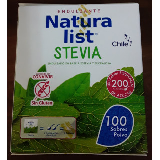 Endulzante Naturalist Stevia, caja 100 sobres